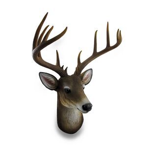 Zeckos | Wall Decor | 2 Point Buck Deer Head Bust Wall Hanging Lodge ...